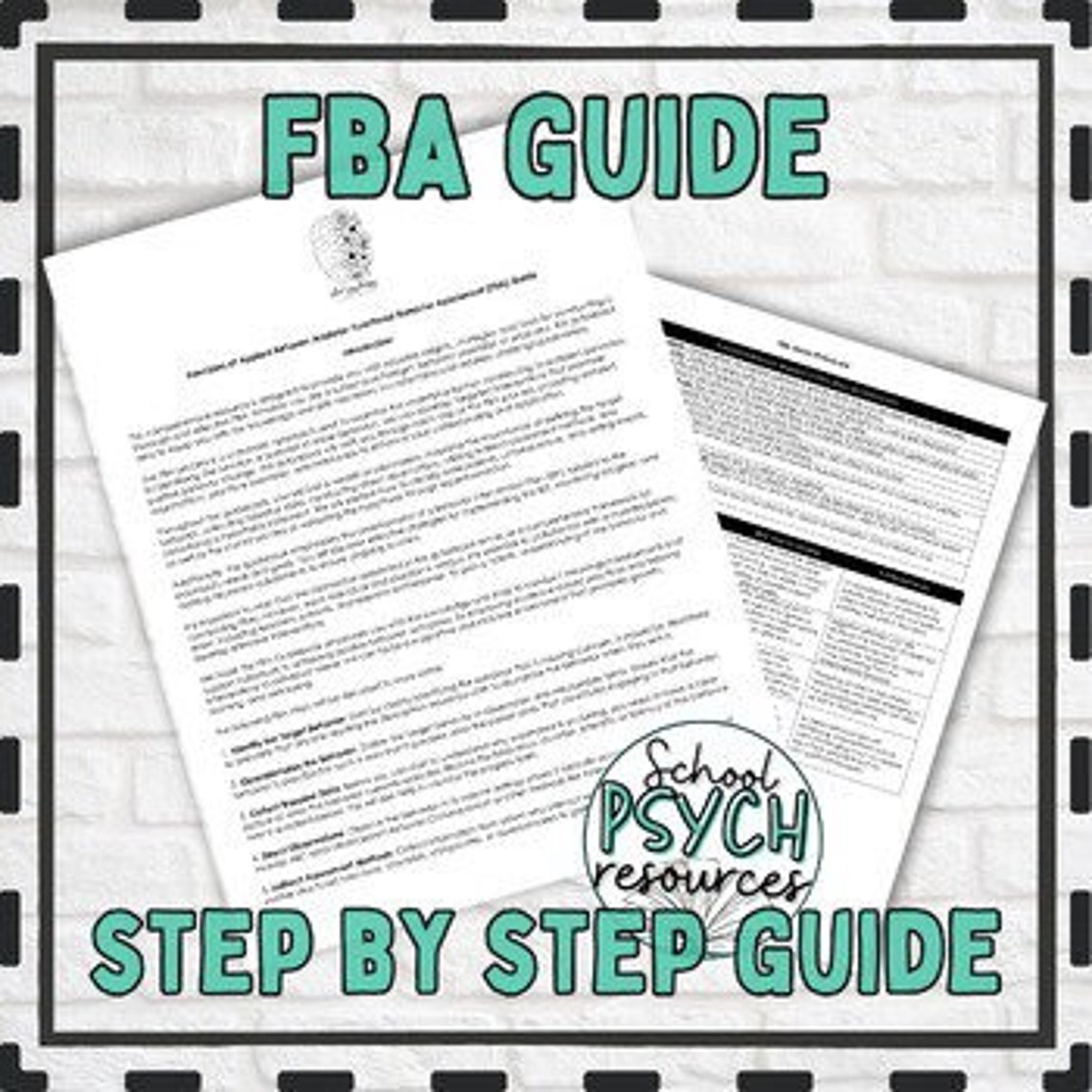 FBA Functional Behavior Assessment Steps Guide School Psychology Special Ed, Special Education ...