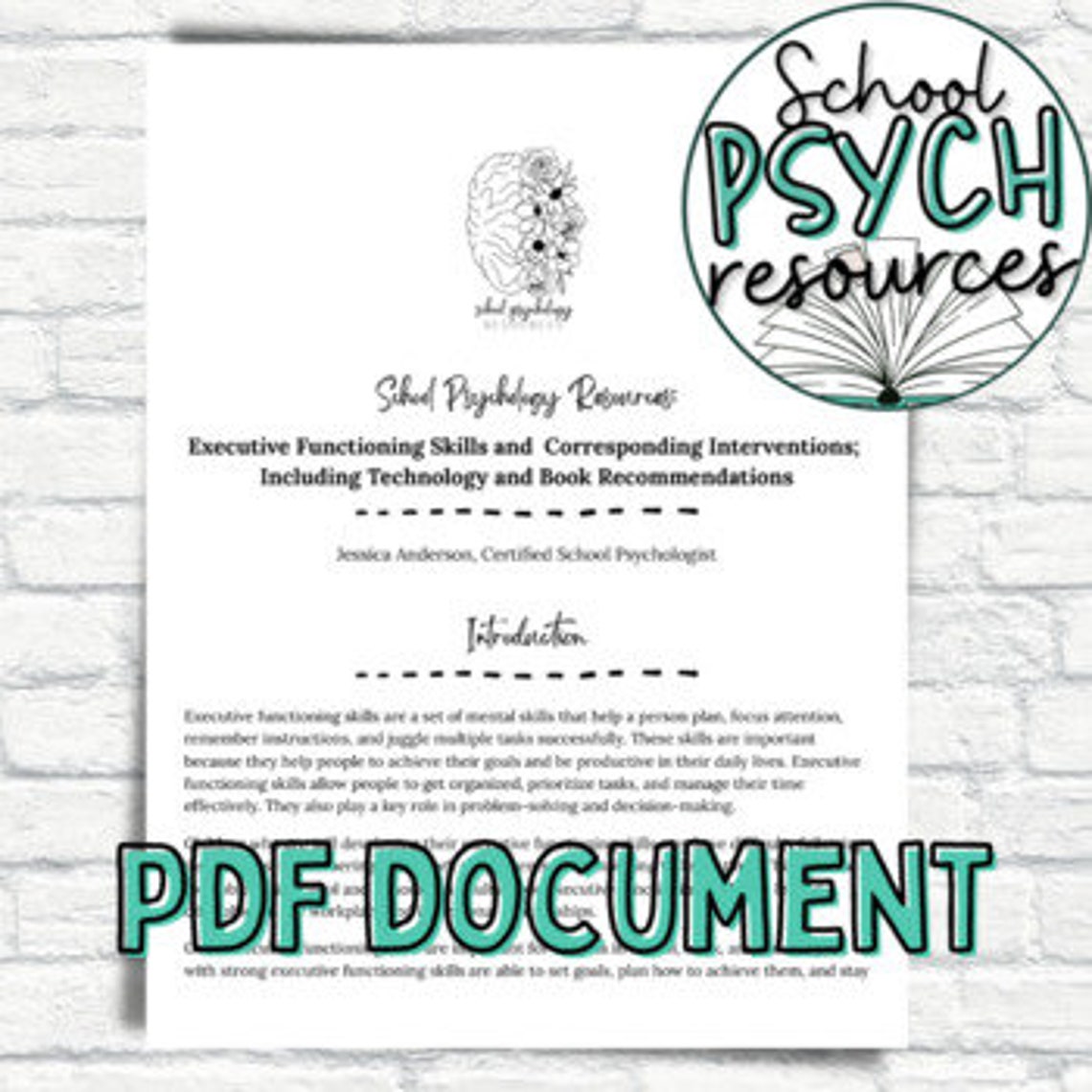 Executive Functioning Cheat Sheet Interventions School Psychology ...