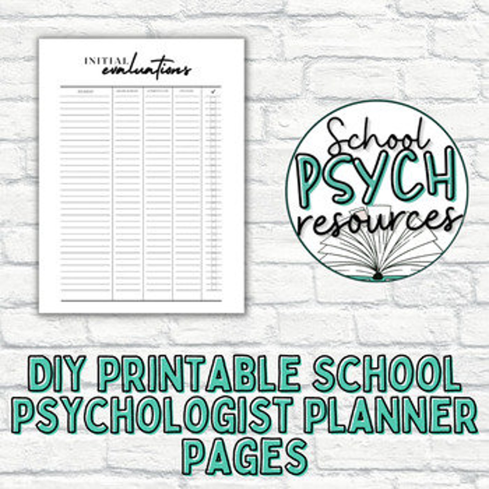 DIY Printable School Psychologist Planner Pages: Initial Evaluation ...