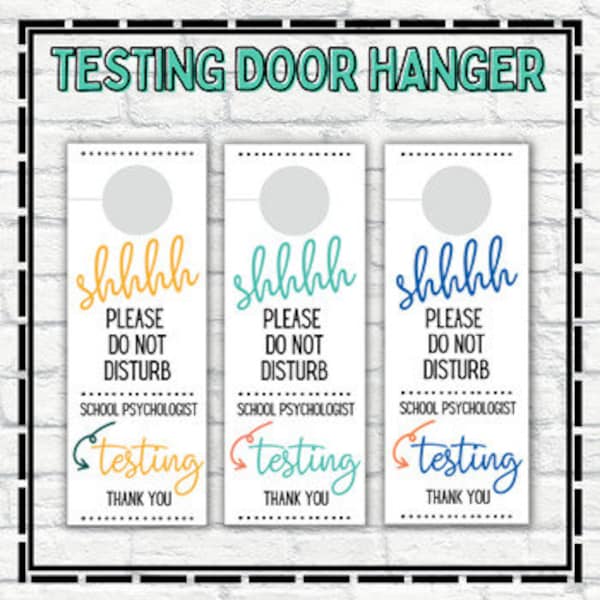 School Psychologist Testing Sign - Etsy