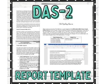FACT Report Template School Psychology Special Education Assessment ...