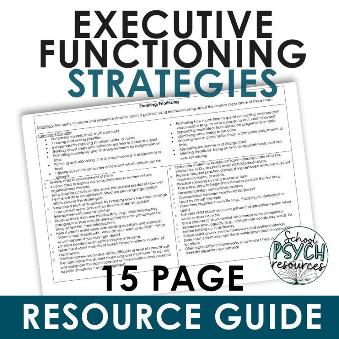 Executive Functioning Cheat Sheet Interventions School Psychology ... Executive Functioning Cheat Sheet Interventions School Psychology ...