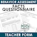 FBA Form Teacher FACTS Interview Questionnaire SPED School Psychologist ...