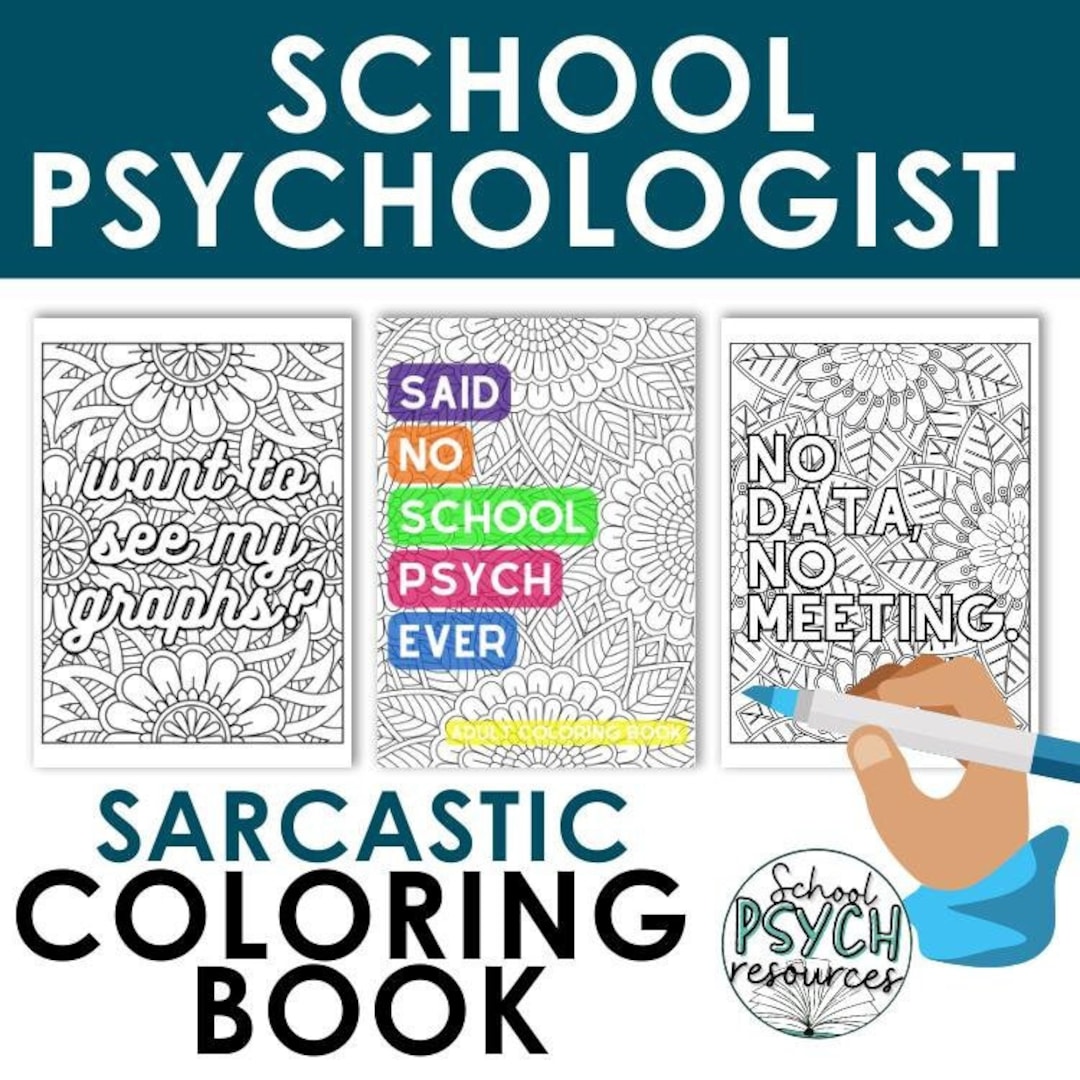 School Psychologist Snarky Coloring Book Special Education, Special ...