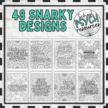 School Psychologist Snarky Coloring Book Special Education - Etsy