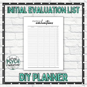 DIY Printable School Psychologist Planner Pages: Initial - Etsy