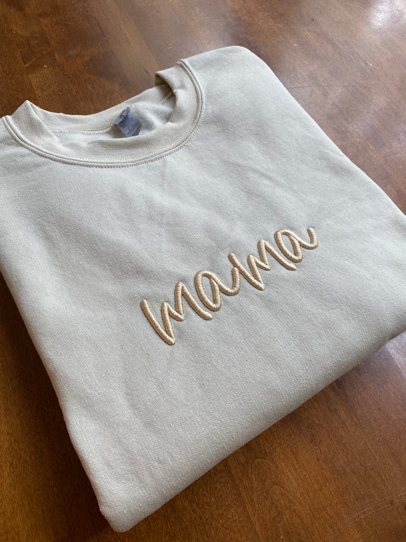 3D Puff Embroidery / Mama Sweatshirt / Custom Embroidery / Custom ...