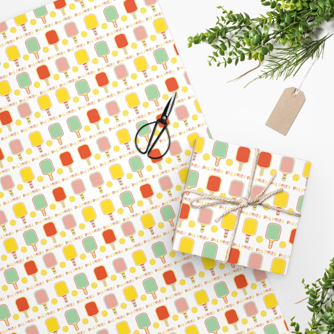 Wrapping Paper - Pickleball Paddle - Etsy