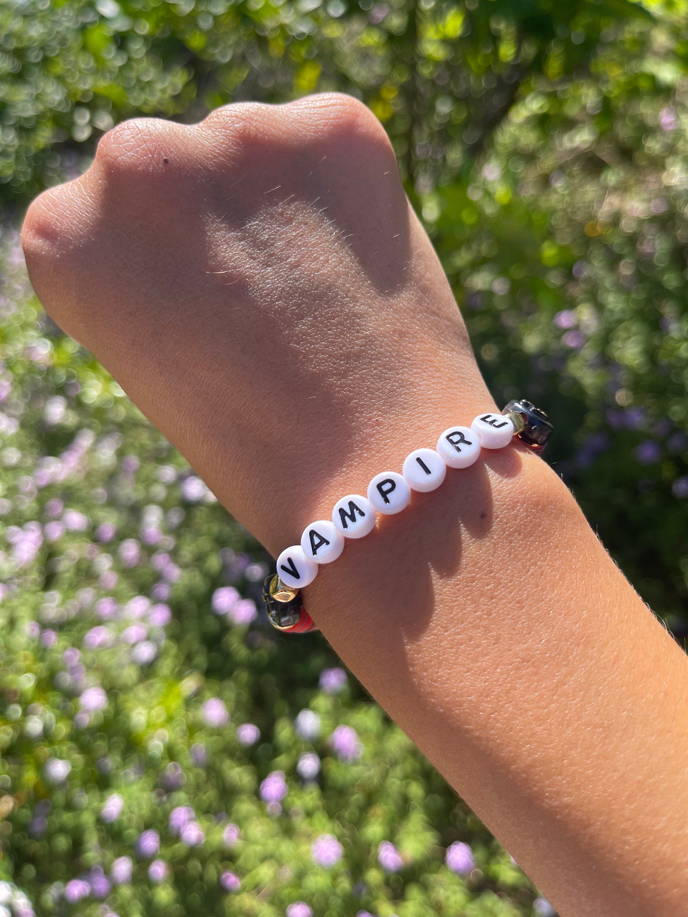Olivia Rodrigo Vampire Inspired Clay Bead Bracelet - Etsy