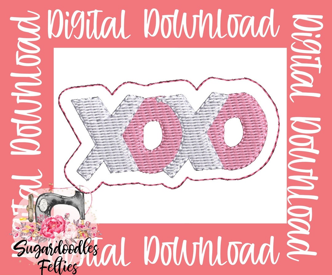 XOXO Valentines Day Feltie File- XOXO Feltie Designs-xoxo Machine ...