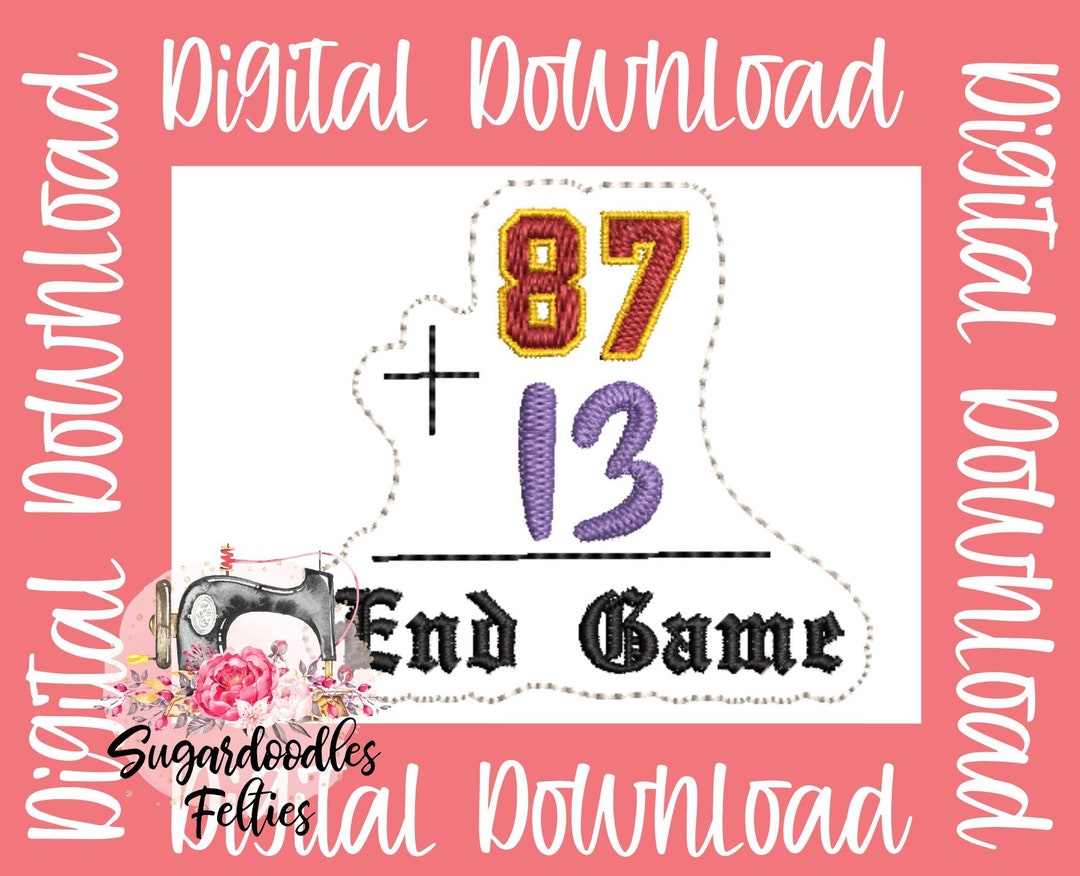 87 Plus 13 Equals End Game Feltie Design-number 87 Feltie-end Game ...