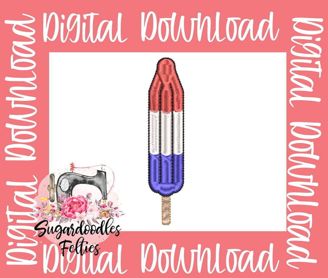 4th of July Bomb Pop Feltie Embroidery Design-4th of July Feltie ...