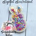 4x4 and 5x7 in the Hoop Fillable Confetti, Shaker Bat Bow and Keychain ...