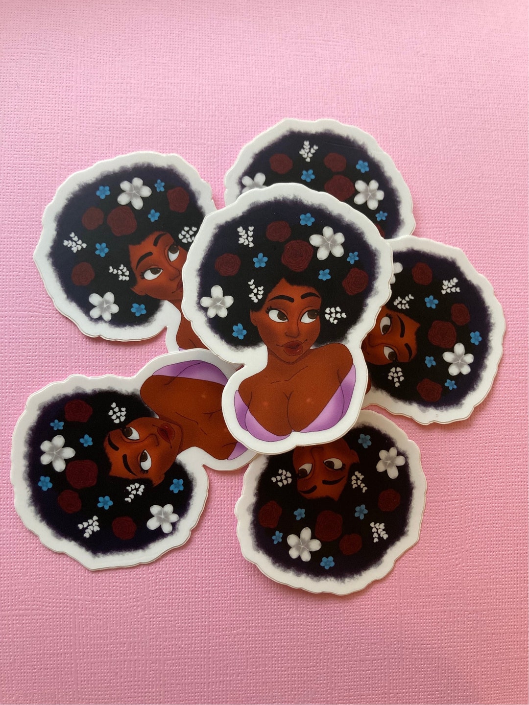 Flower Power Stickers, Matte Stickers, Black Art, Afro, Anime, Water ...