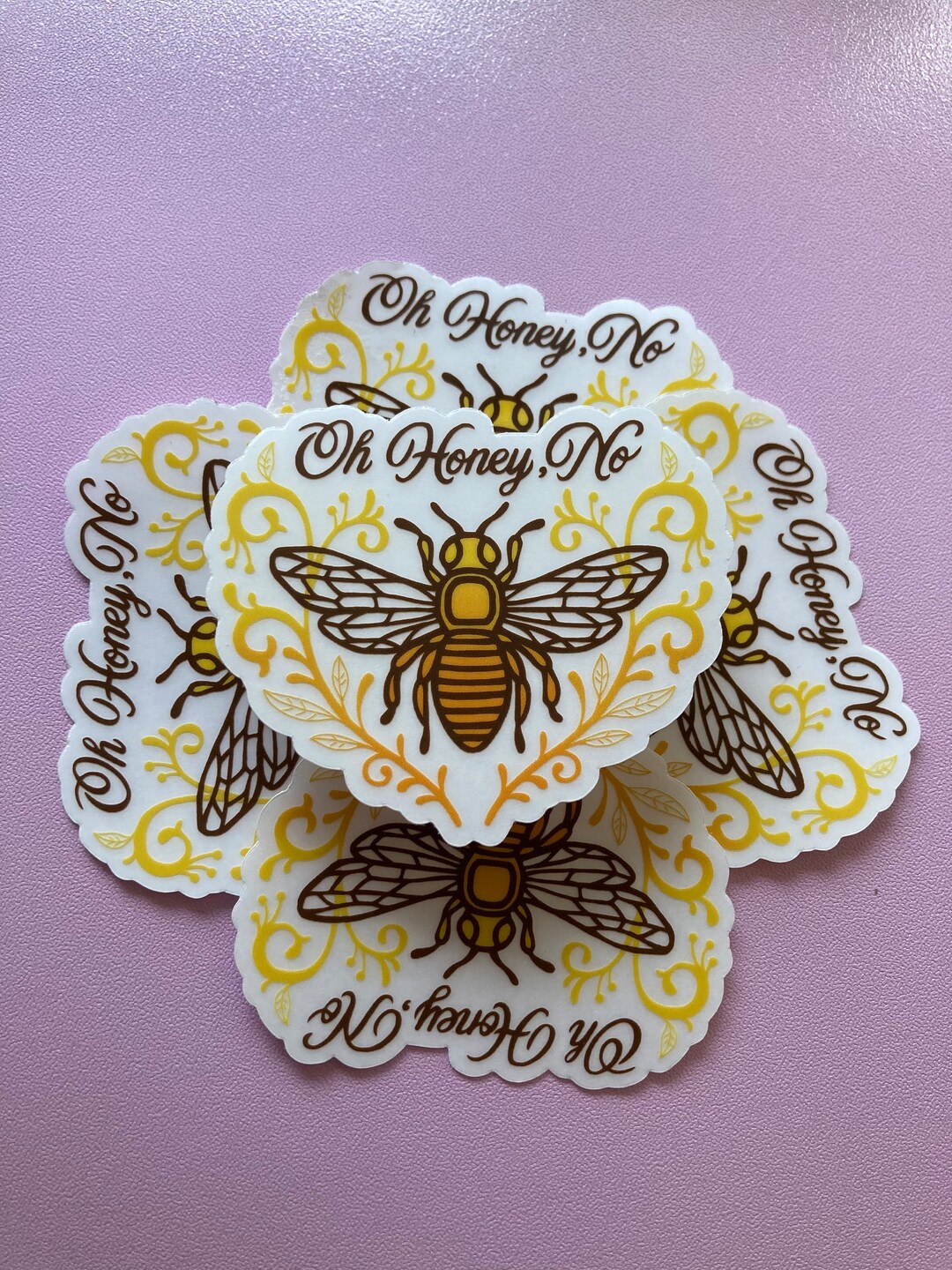 Honey Bee, Clear Sticker, Oh Honey, Puns, Water Bottle Sticker, Laptop ...