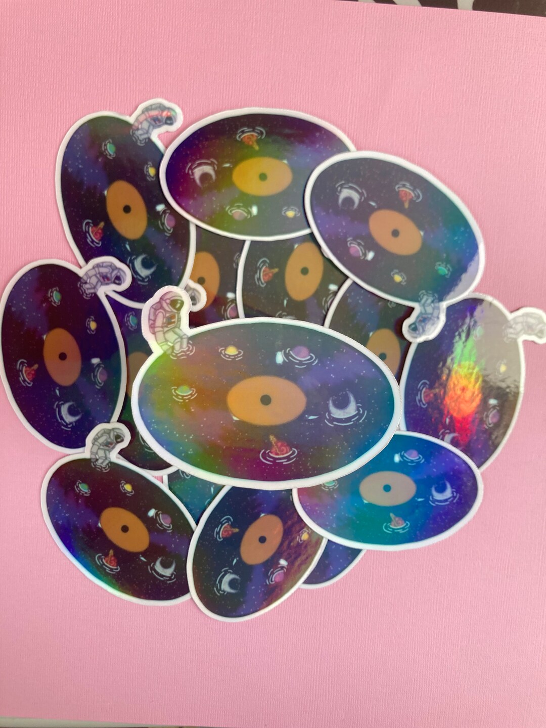 Space, Vinyl Record, Planets, Astronaut, Music, Galaxy, Holographic ...