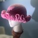Handmade Hat With Crochet, Frilly Hat, Ruffle Hat, Cat Hat, Cat Ear Hat ...