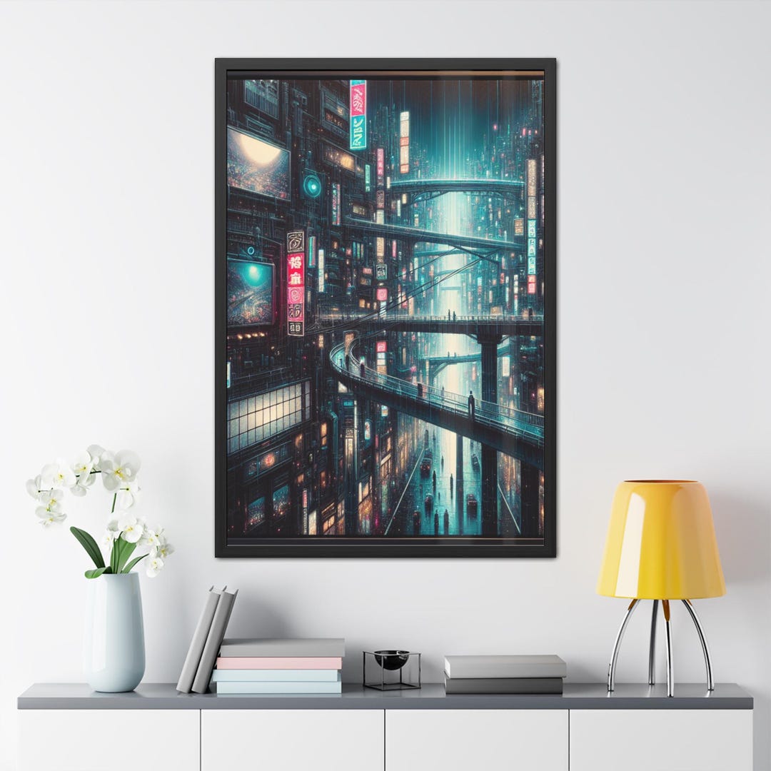 TOKYO CYBERPUNK Aesthetic Poster | Futuristic Neon City Wall Art | Sci ...