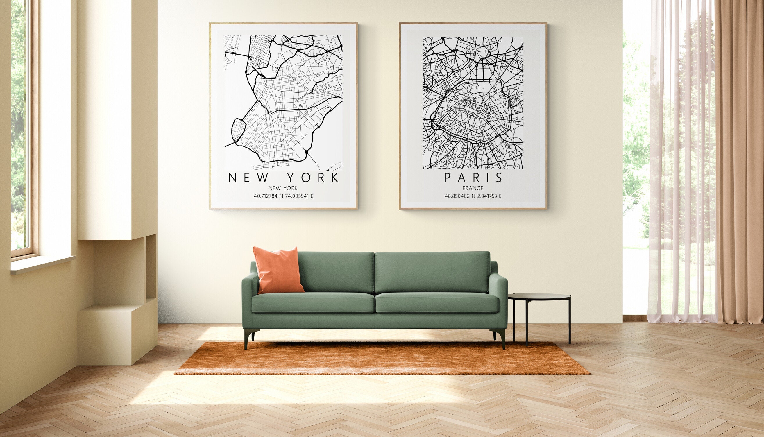 Custom Location Map | Personalized Gifts | Any City Map | Hometown Map ...