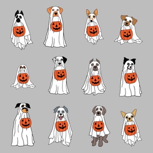 Ghost Dog Breeds PNG: Retro Halloween Clipart (digital Download) - Etsy