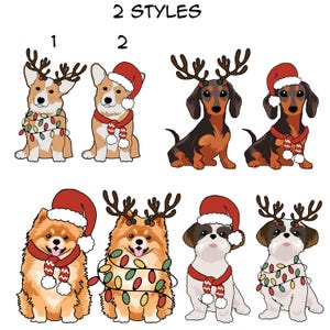 Dog Breed Christmas PNG Design, Holiday Gift (digital Download) - Etsy