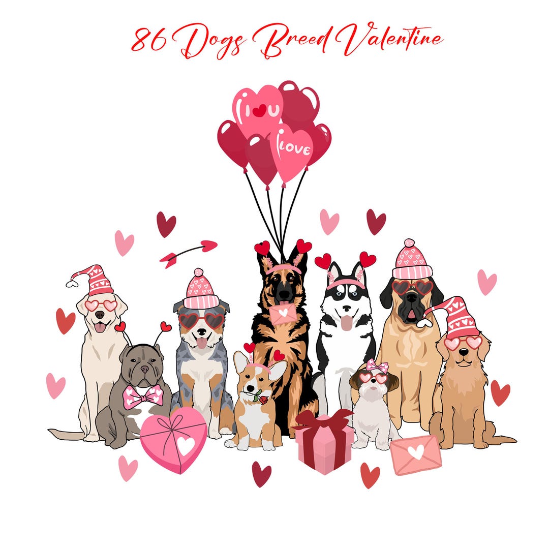 Dog Breed Valentines PNG, Dog Owner Gift (digital Download) - Etsy