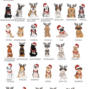 Dog Breed Christmas PNG Design, Holiday Gift (digital Download) - Etsy