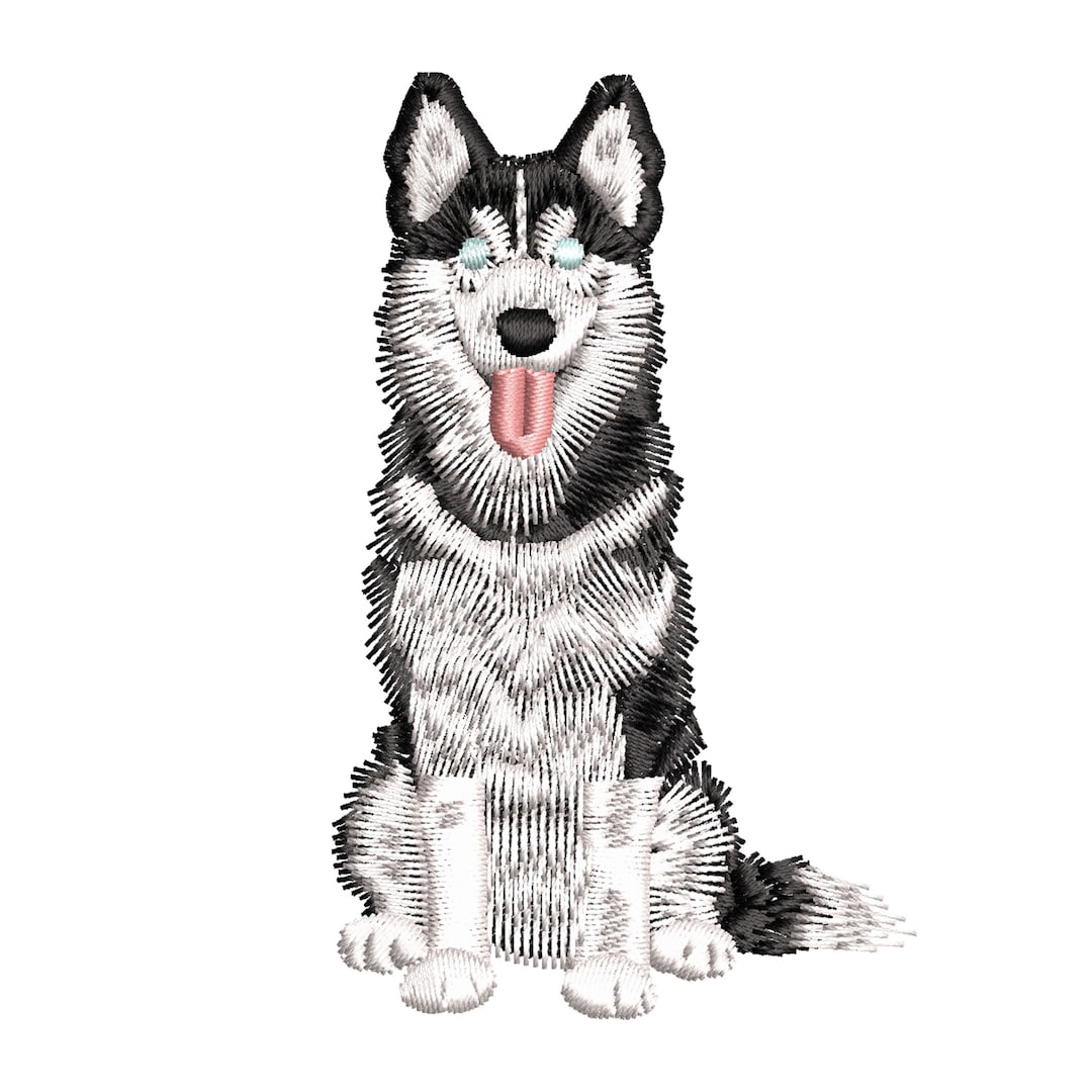 Husky Dog Embroidery Design (digital Download) - Etsy
