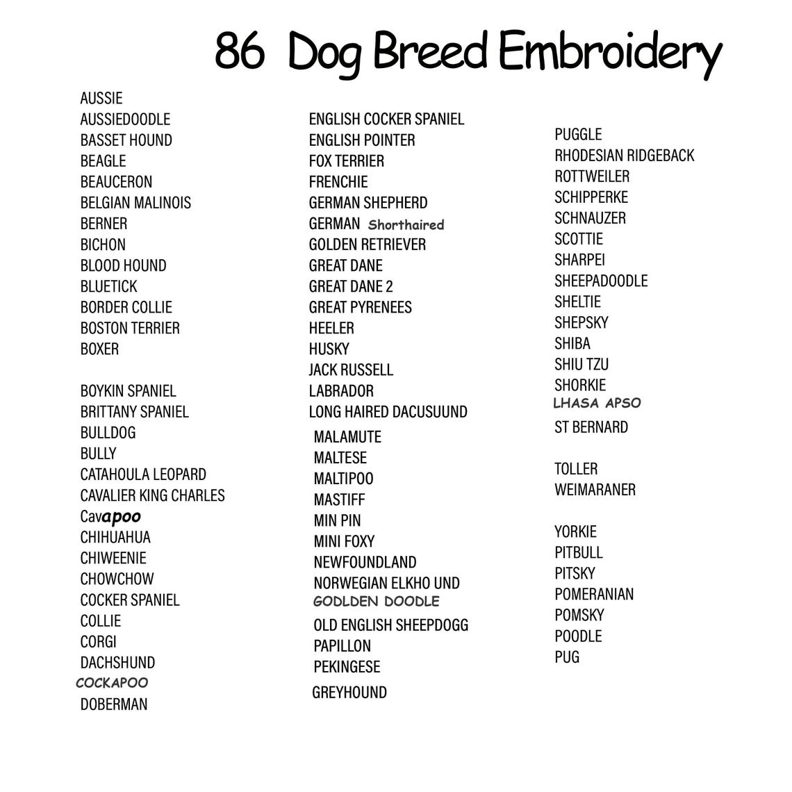 Custom Dog Breed Face Embroidery Design (digital Download) - Etsy