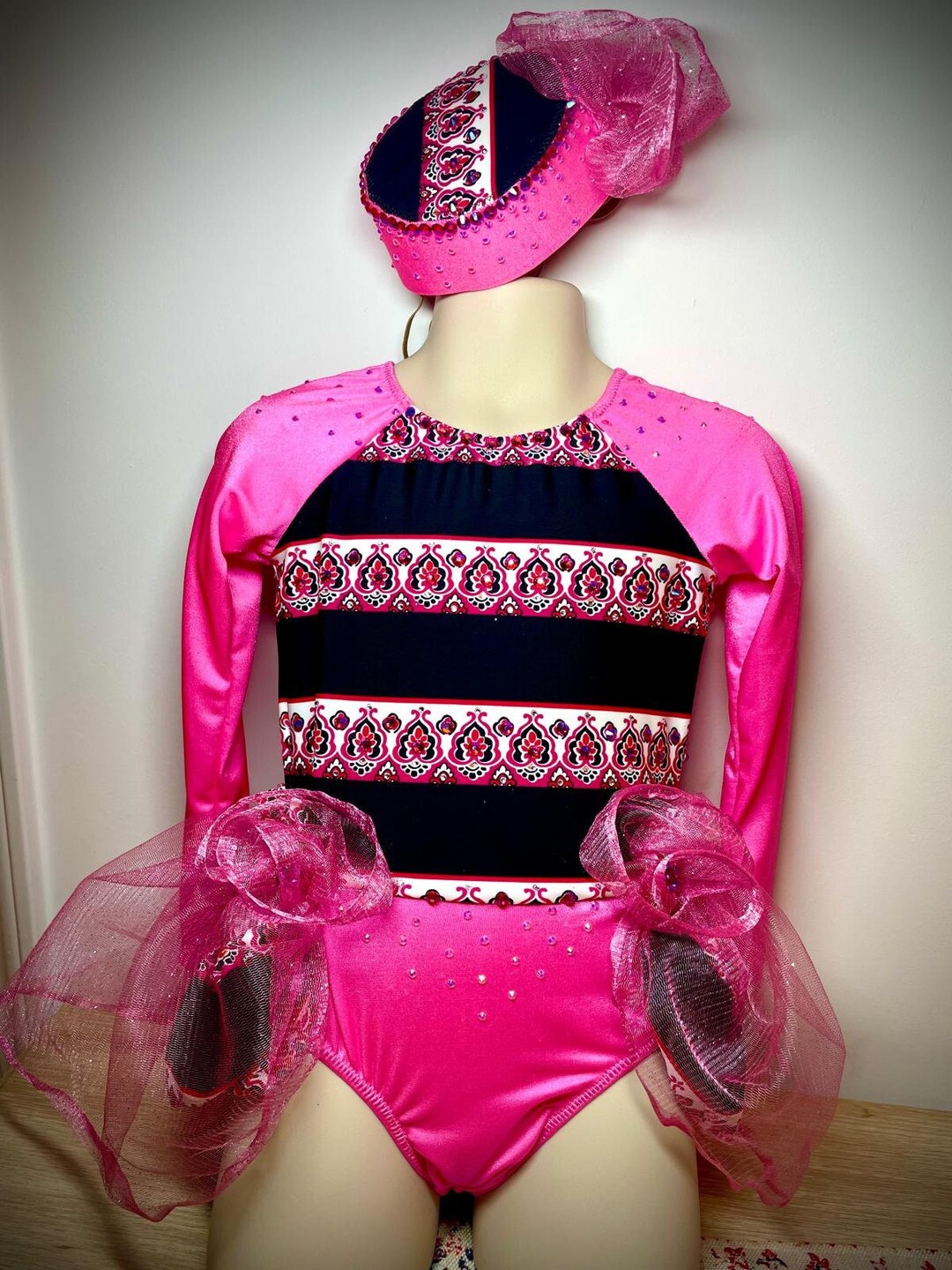 Custom Pink Ruffled Dance Costume Set for Girls 5-7 | Unique Leotard ...