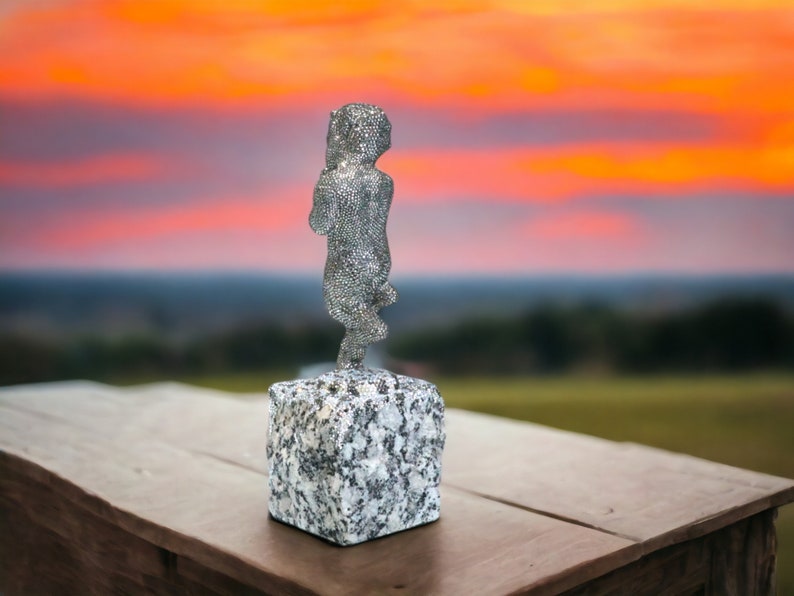 Dancing Faun Sculpture Greek Mythology Artwork, Swarovski Crystal ...
