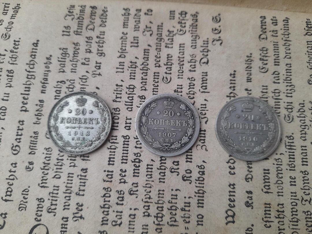 Russian Empire Silver Coins, Csar Nikolai Era, 1868-1914 (set of 3) - Etsy