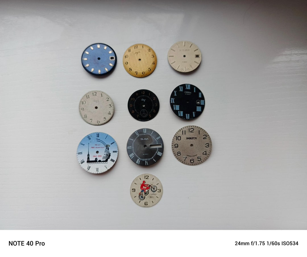 Wristwatch Dials , Vintage Lot of 10 Pieces , All in Good Condition ...