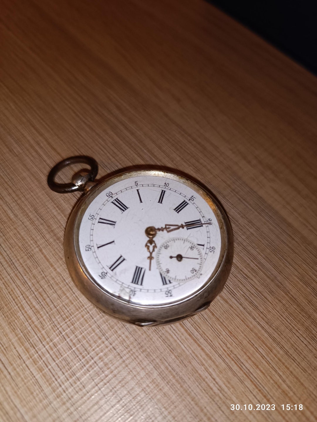 Antique 1880s Swiss Silver Pocket Watch. Ancre 15 Rubis Monnard Geneve ...
