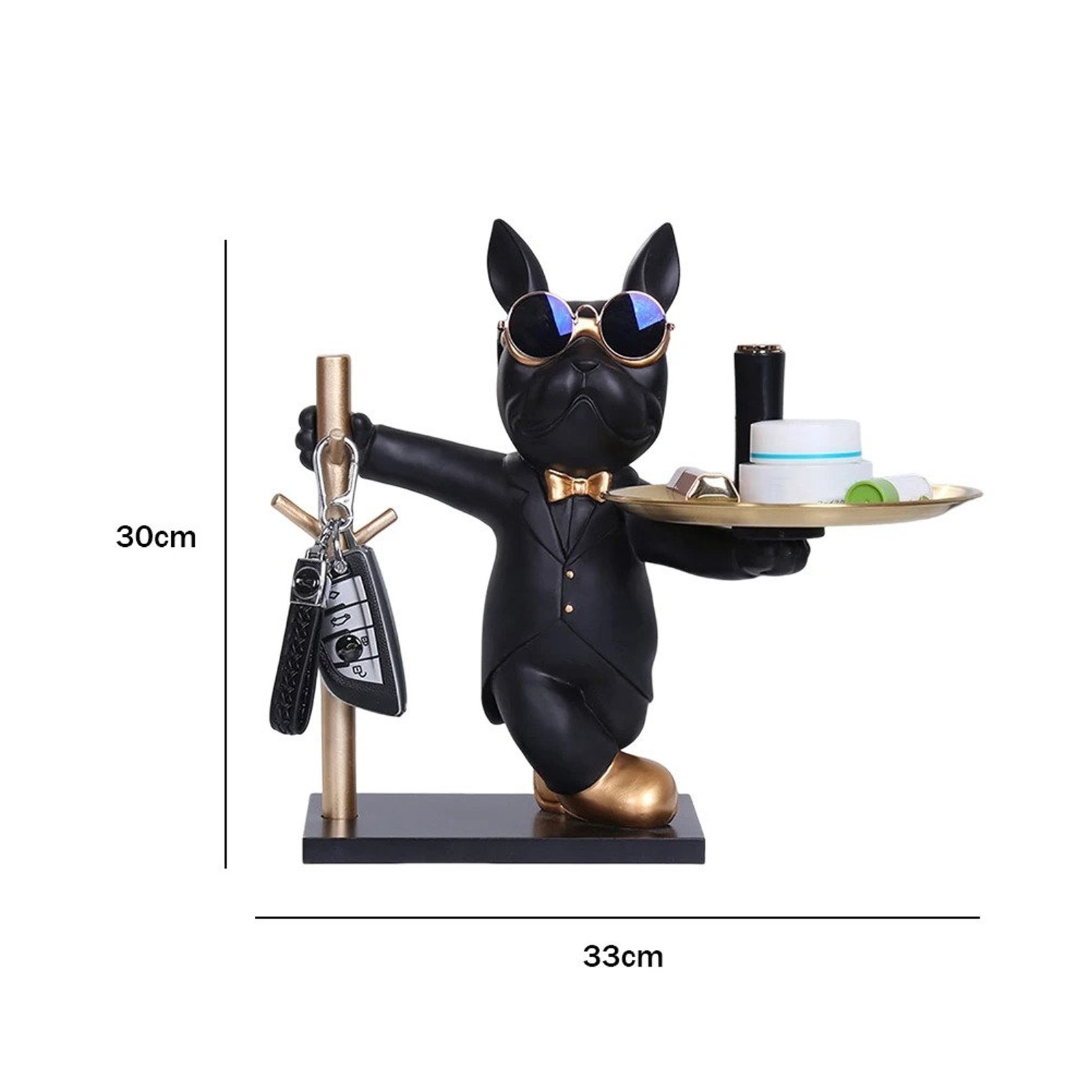 French Bulldog Butler Sculpture: Cool Nordic Resin Animal Ornament With ...