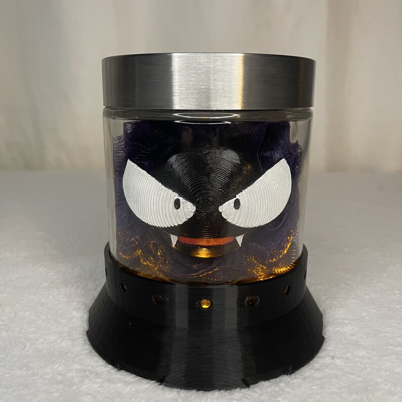 Gastly Lantern 3 Flickering Leds W/ Glass Jar 3D Printed LED Light - Etsy