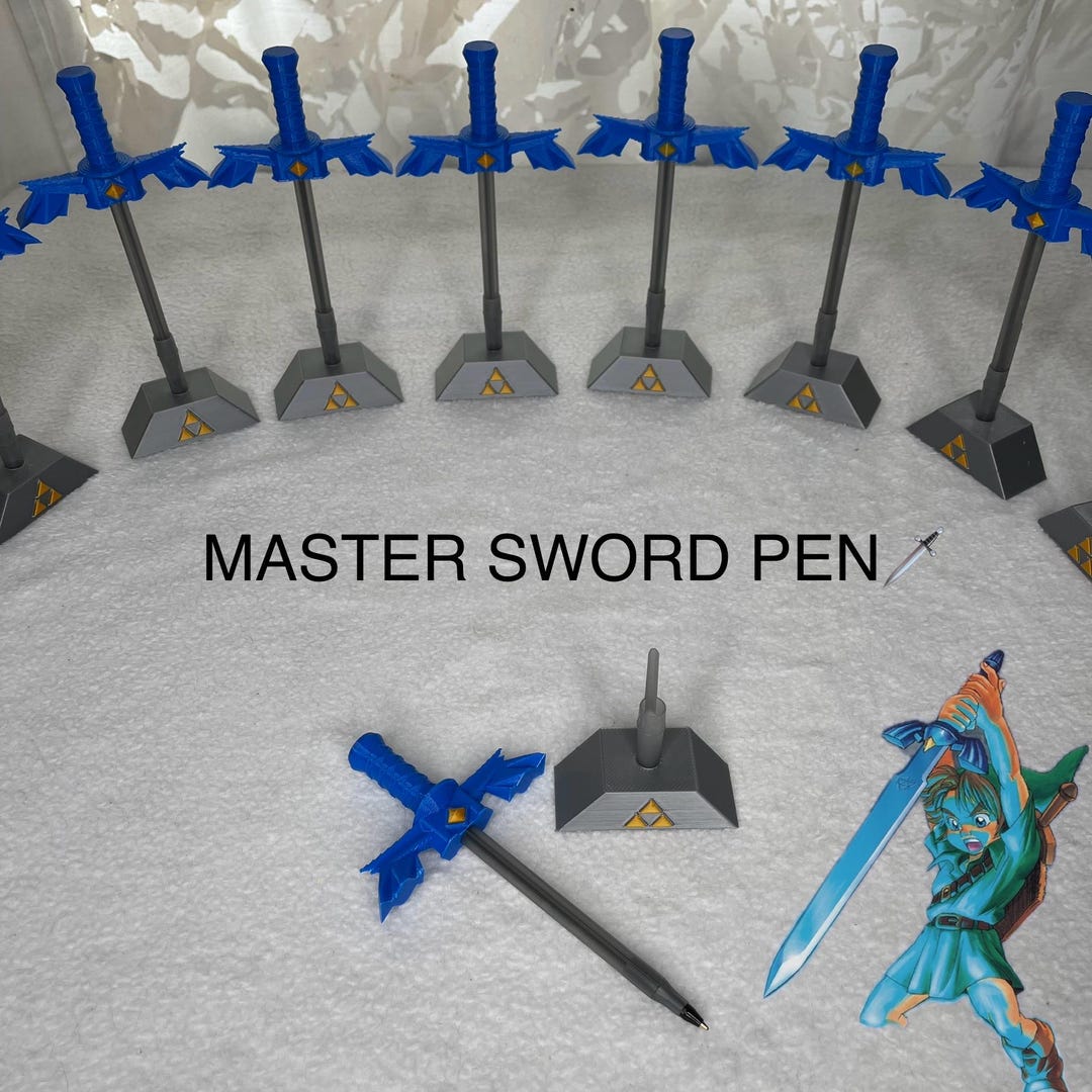 Master Sword Pen - With Triforce Pedestal - Master Pen - Zelda - the ...