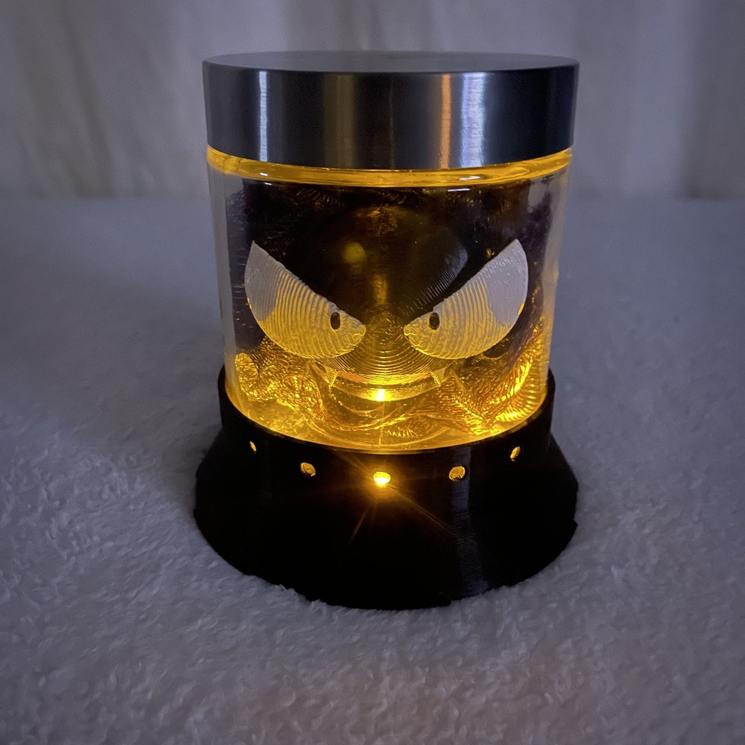 Gastly Lantern 3 Flickering Leds W/ Glass Jar 3D Printed LED Light - Etsy