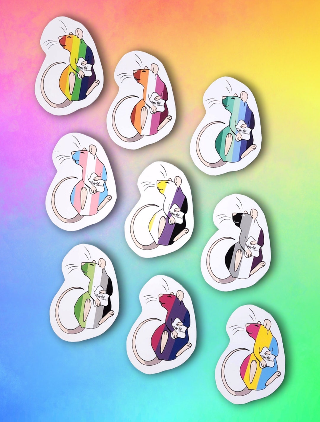 Rat Vinyl Stickers - Pride Flags (1) - Etsy