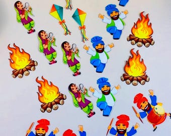 Lohri Tags, Lohri Props, Lohri Party Cutout, Prop for Lohri Party ...