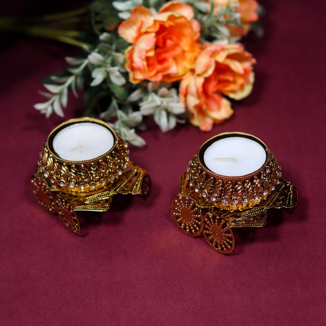 Indian Diya, Cart Tealight, Pooja Return Gift, Diwali Gift, Indian Tea ...