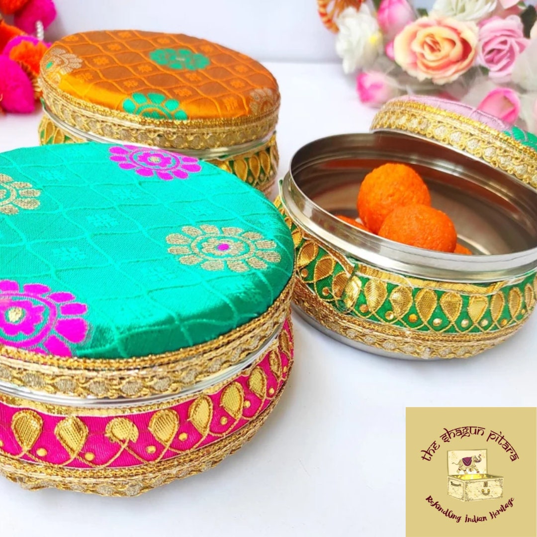 250 Grams Ladoo Box, Indian Sweet Box Empty, Mithai Steel Box, Mithai ...