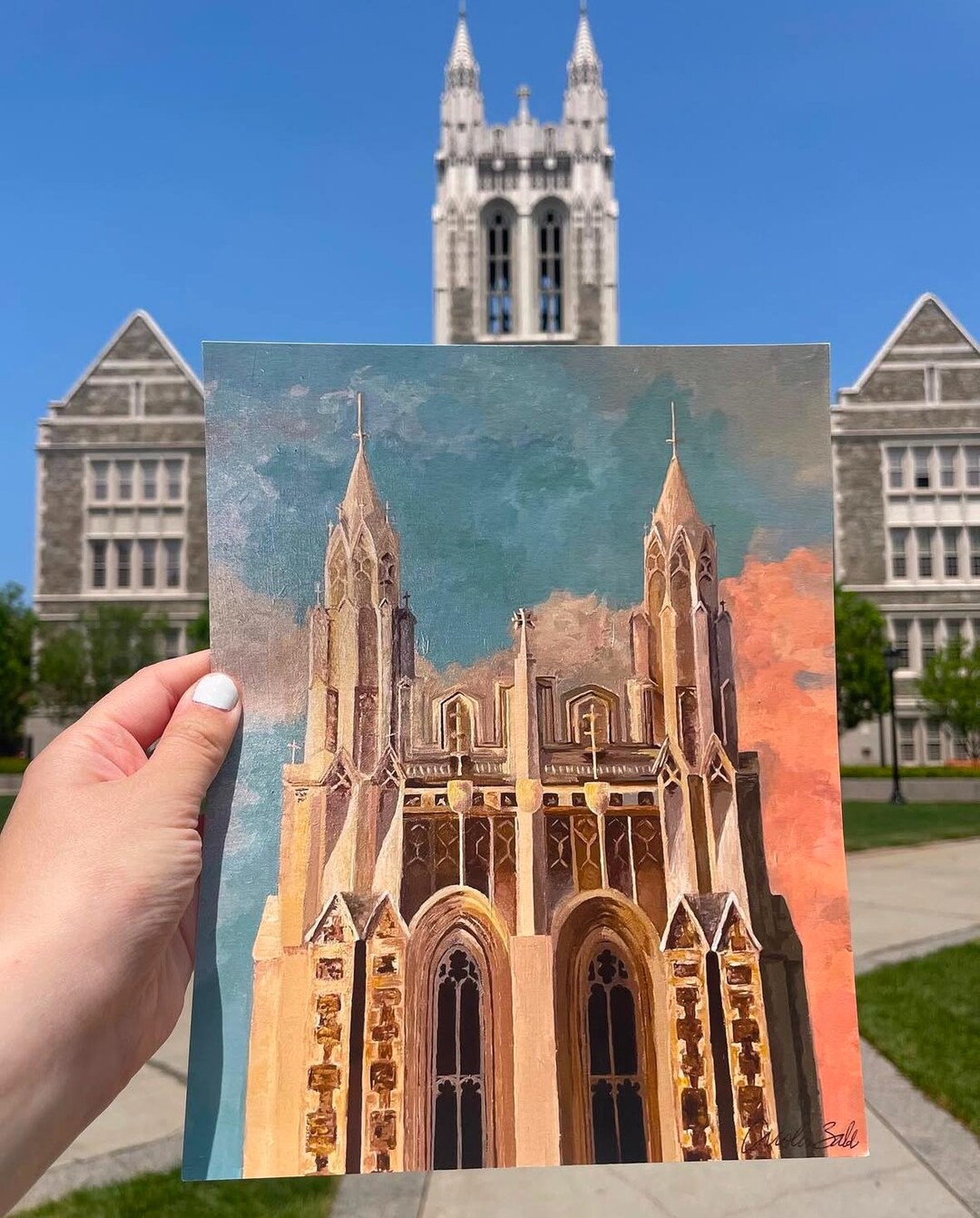 Boston College Art Print | Gasson Hall - Etsy