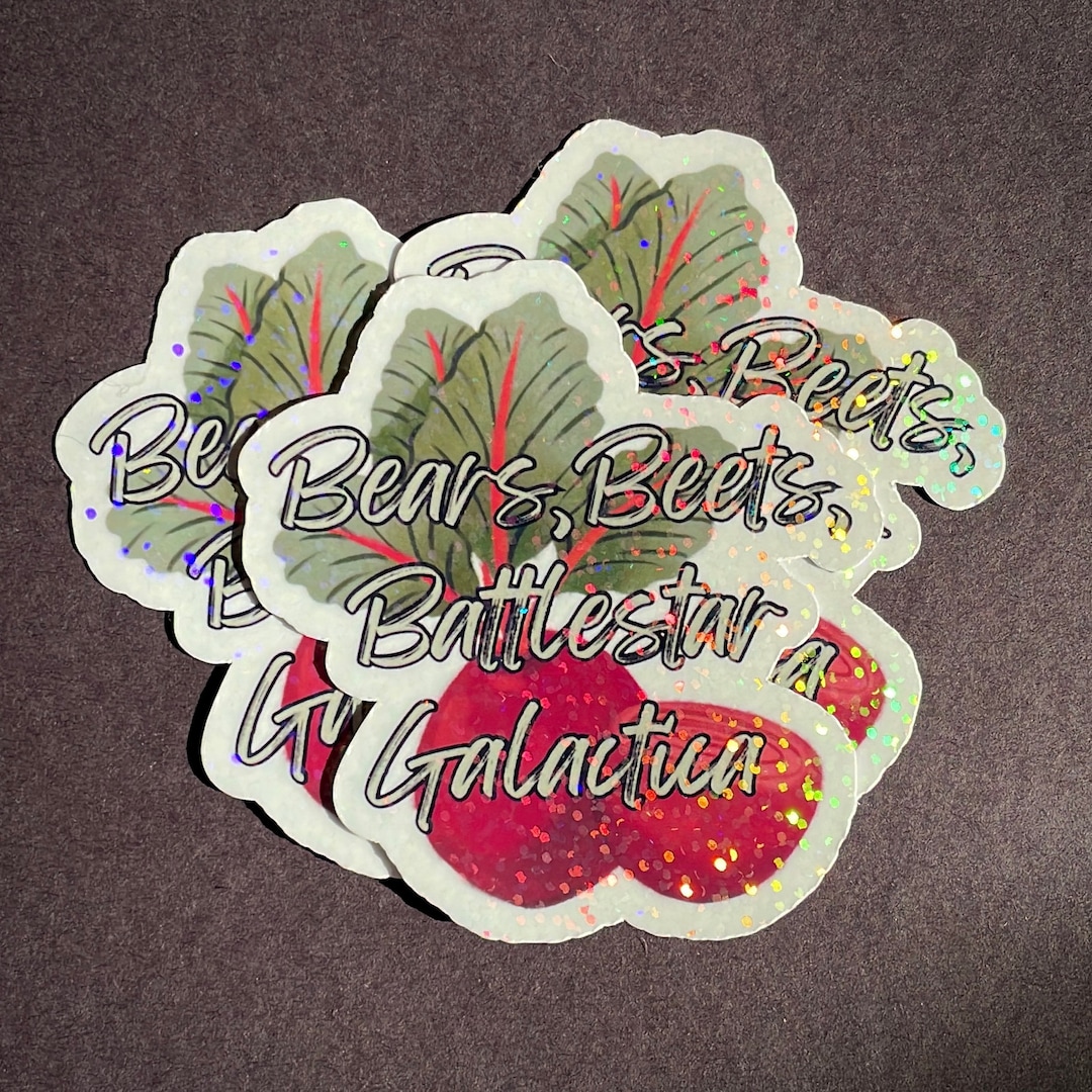 Bears, Beats, Battlestar Galactica - Holographic Sticker - Etsy