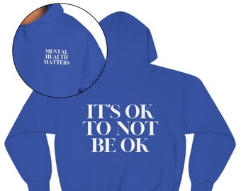 Uplifted Attire it's Okay to Not Be Okay Hoodie - Etsy