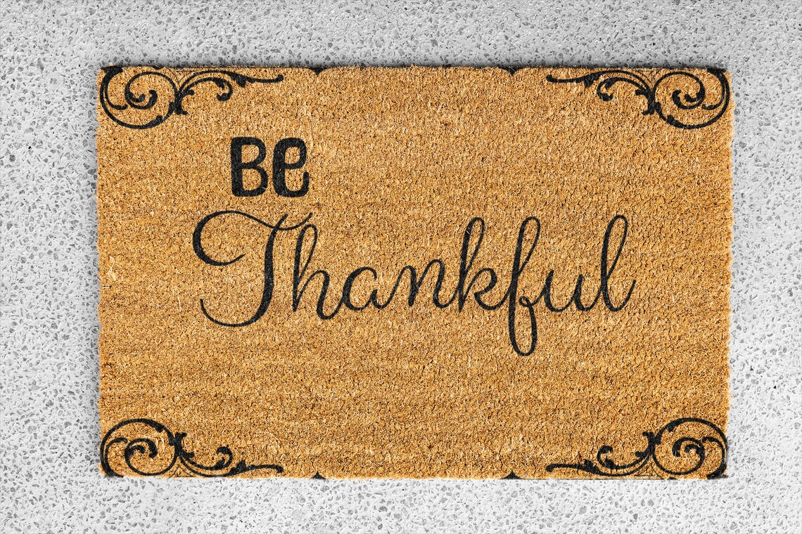 Happy Thanksgiving Door Mat | Pumpkin Fall Doormat | Welcome Mat | Fall ...