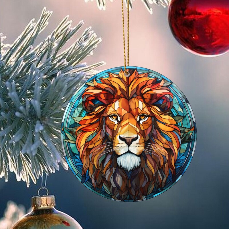 Lion Christmas Tree Ornament - Etsy