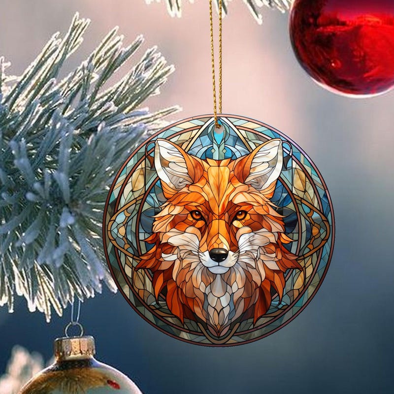 Stained Glass Fox - Etsy