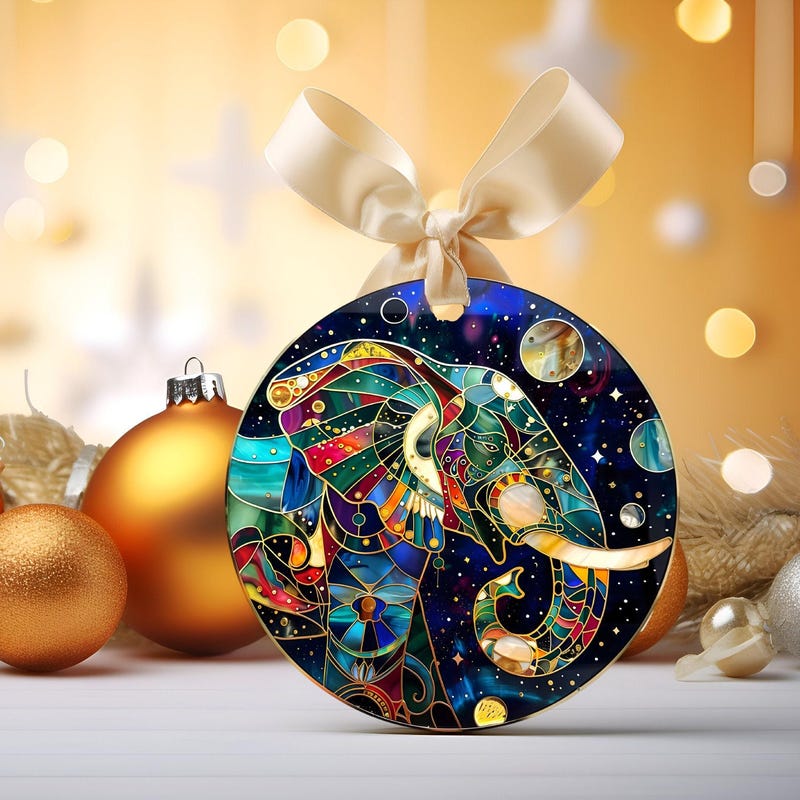 Glass Mosaic Elephant - Etsy