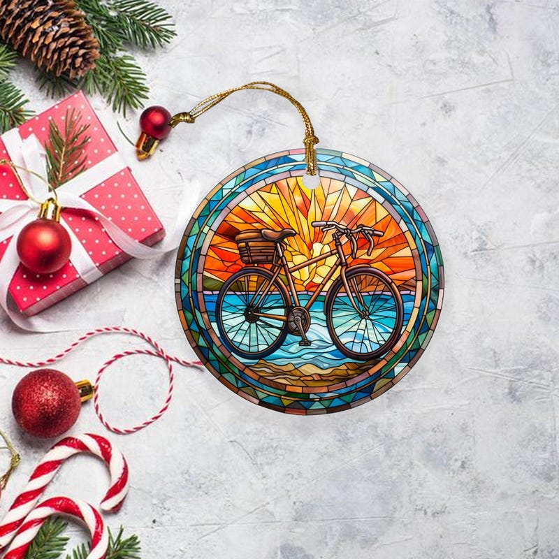 Elephant on Bike Ornament - Etsy